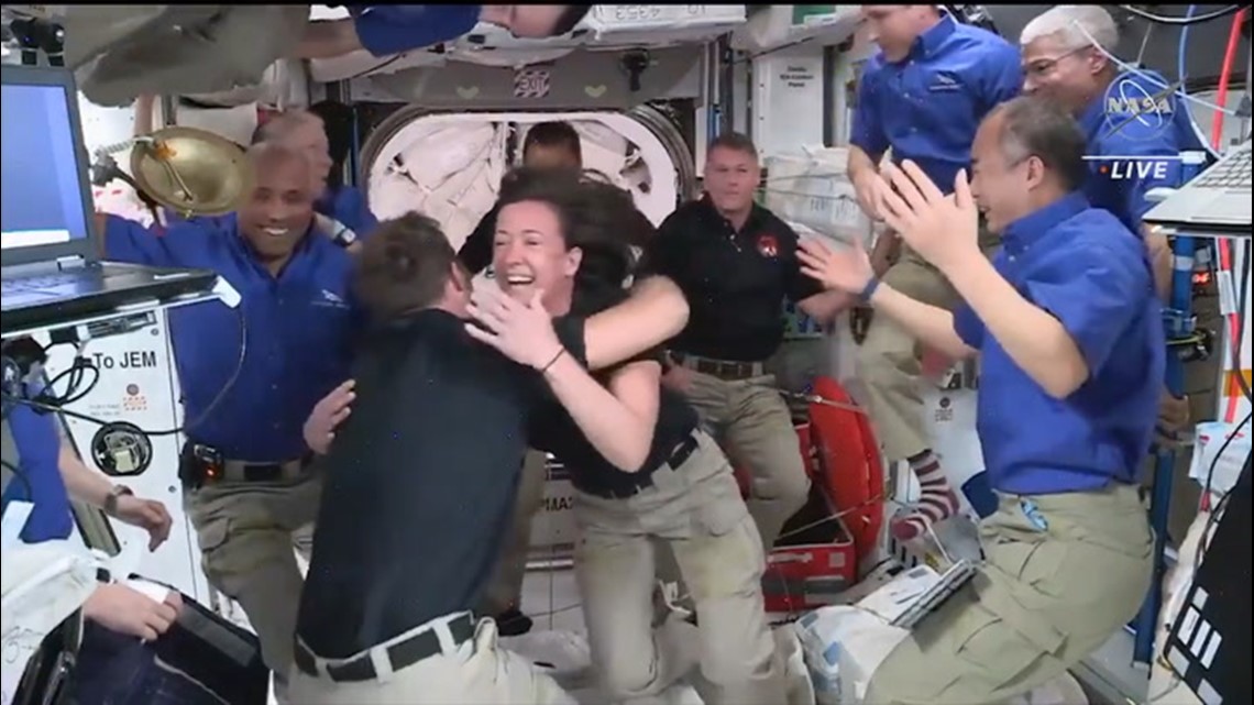 Astronauts welcomed aboard the ISS after successful SpaceX flight ...