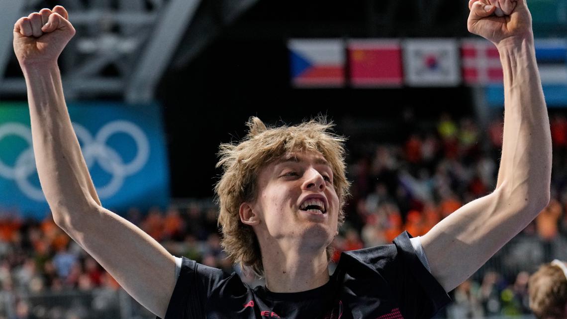 Teenager wins Olympic gold in speedskating's longest distance ...