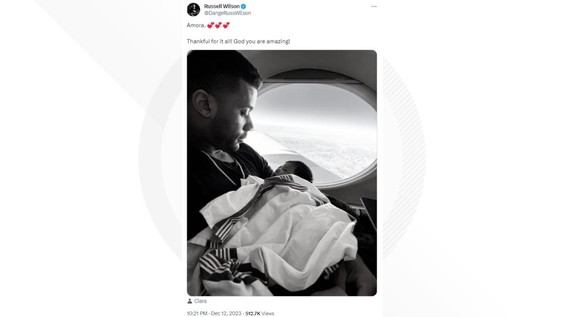 Russell Wilson heads home to Denver with new baby girl | wfmynews2.com