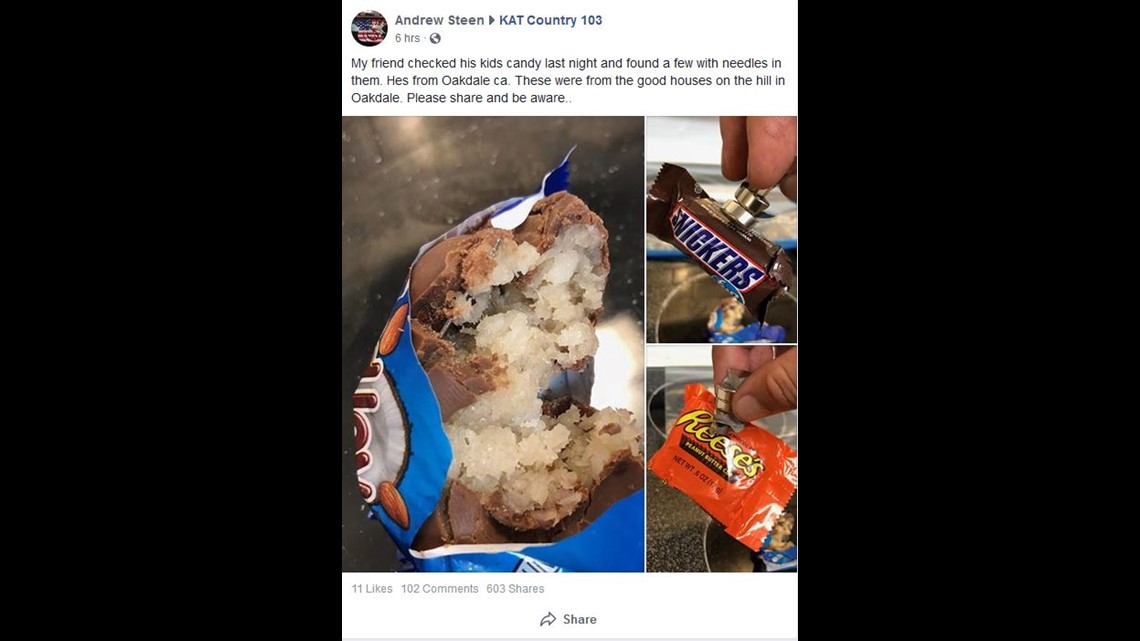 CA Police Find Metal Objects In Halloween Candy | wfmynews2.com