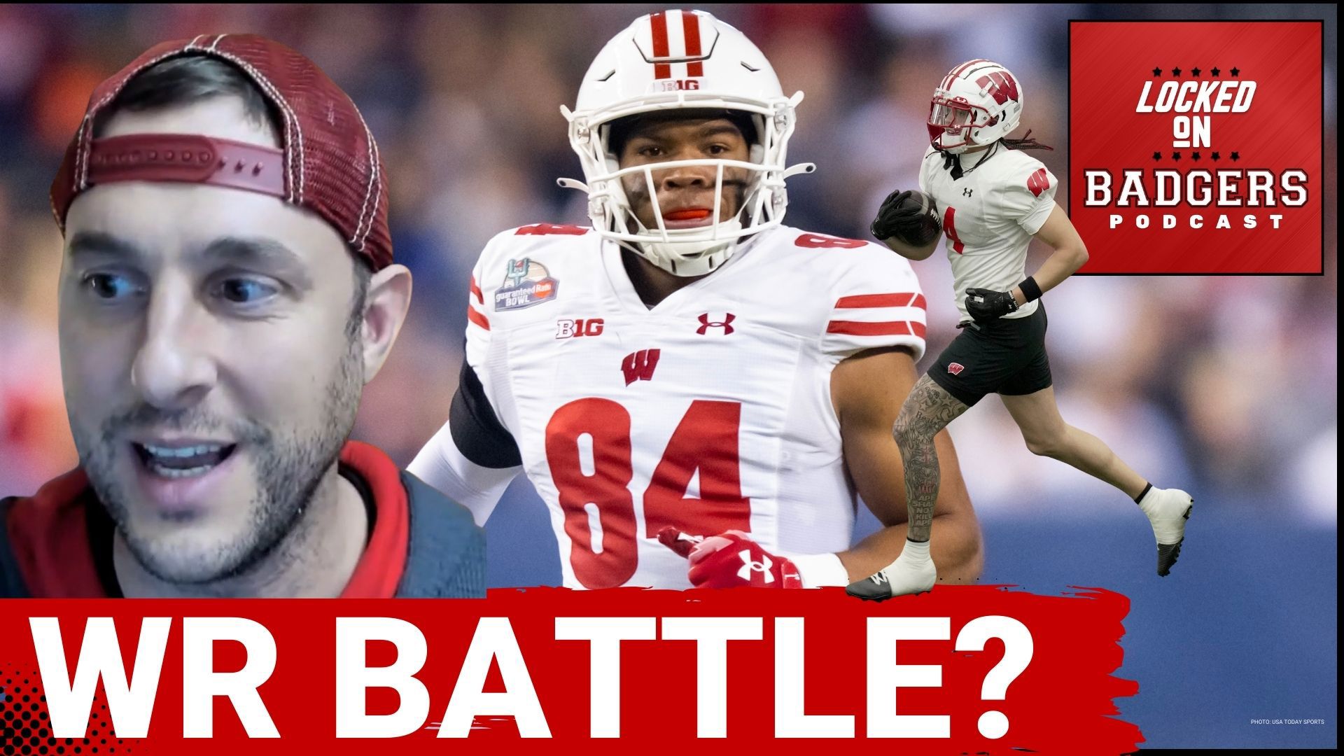 SURPRISE | WR BATTLE on the Wisconsin Badgers DEPTH CHART between Chris ...