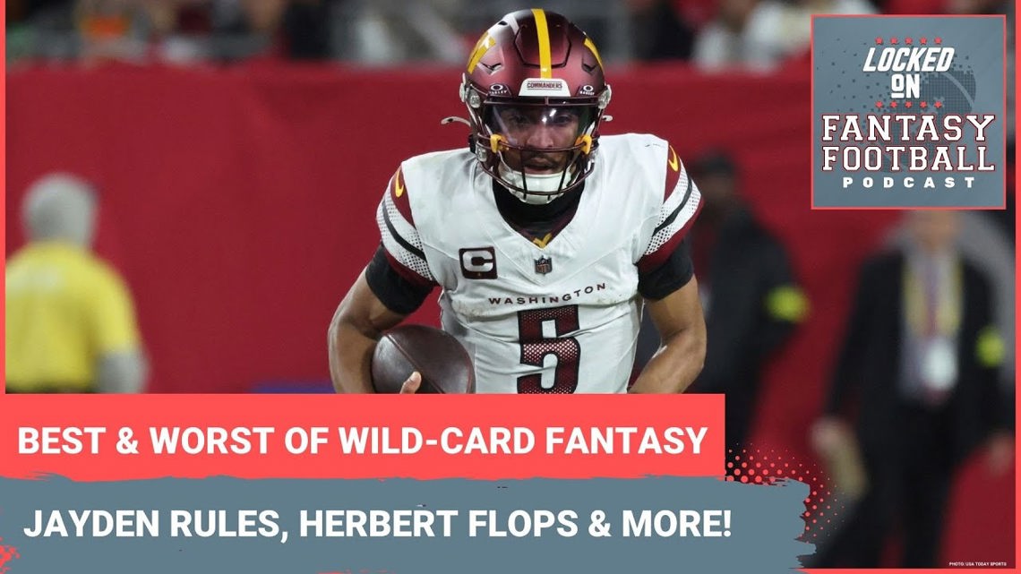 Fantasy football wild-card weekend takeaways: Jayden Daniels, Justin Herbert & playoffs best ...