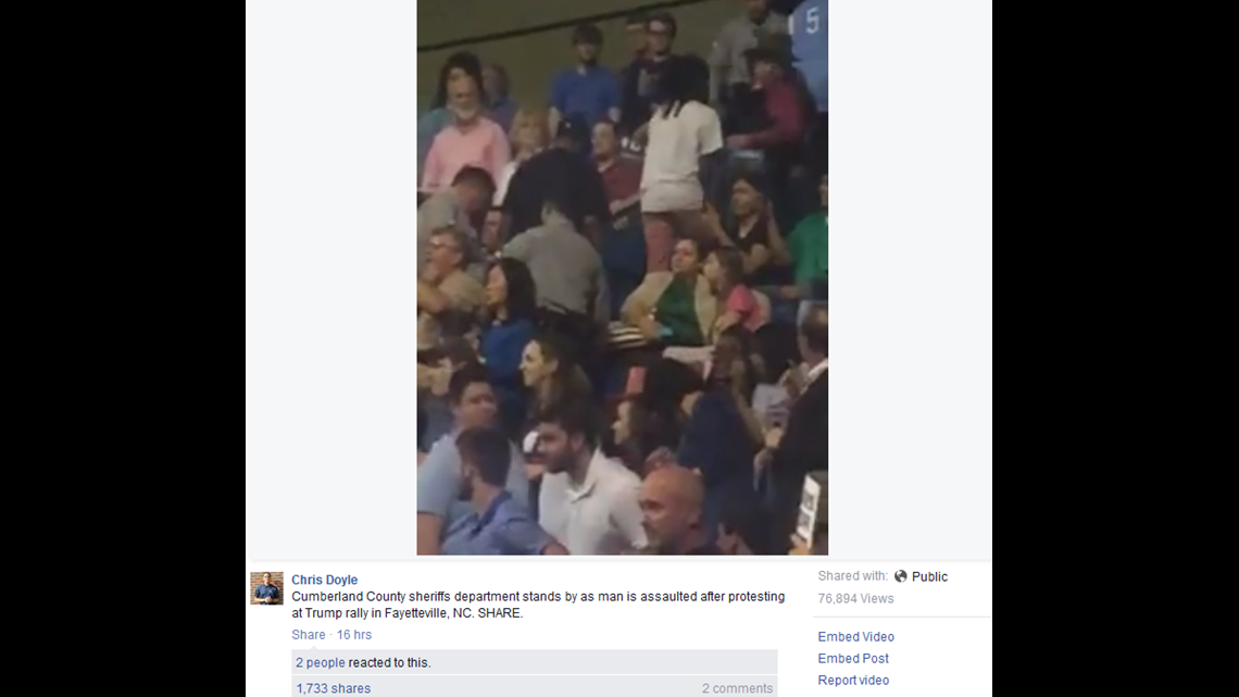 Trump Protester Sucker Punched At Rally