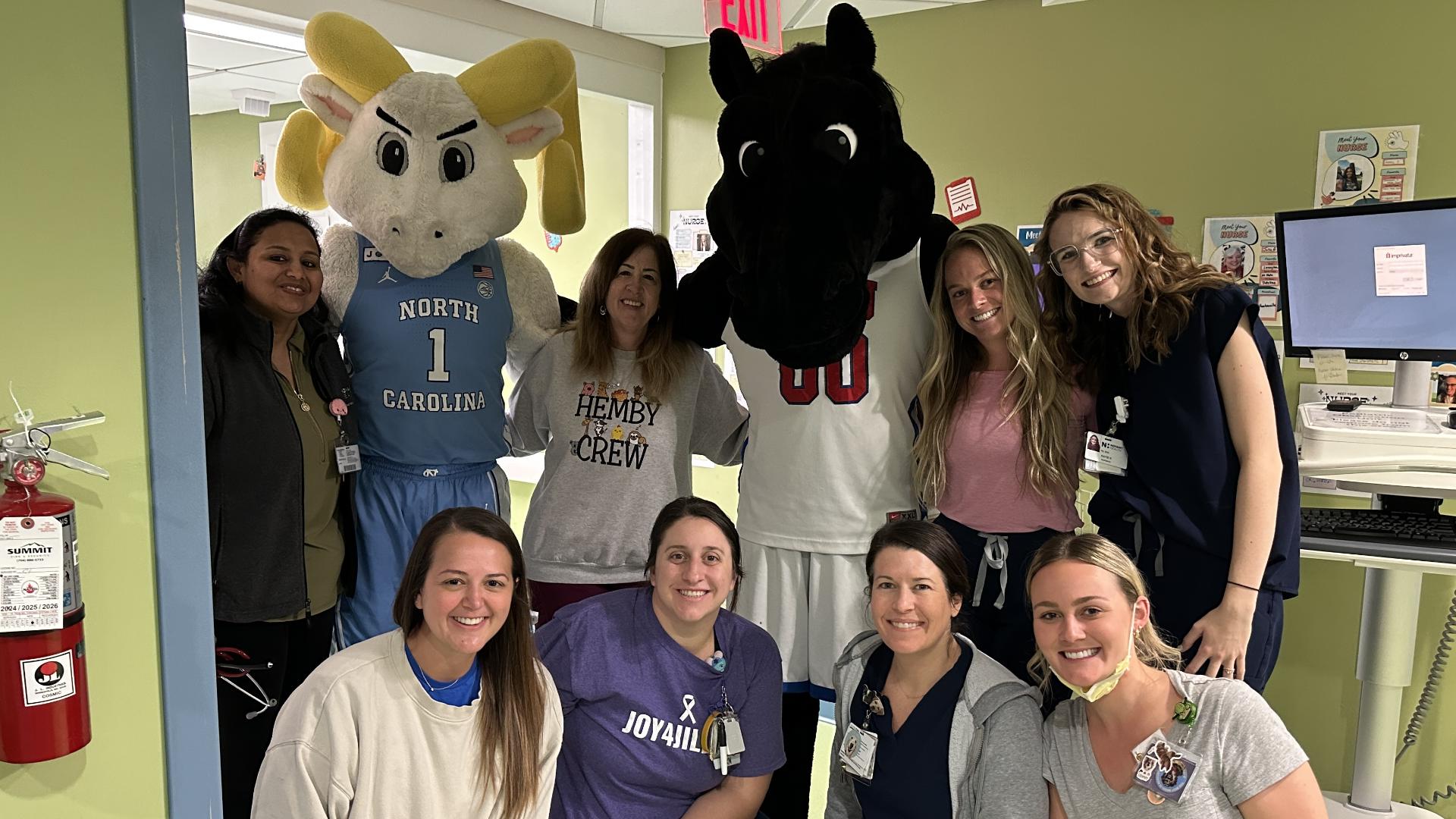 ACC mascots visit children's hospital ahead of Charlotte tournament ...