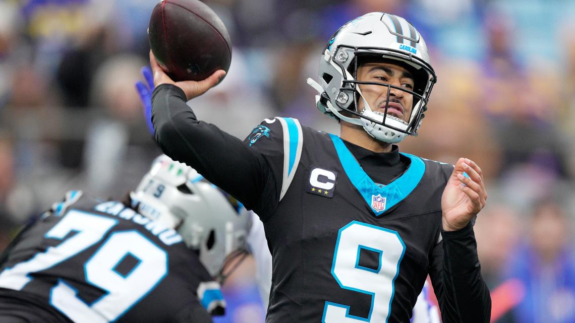 Young's 4th down TDs lead Panthers to upset win over Rams | wfmynews2.com