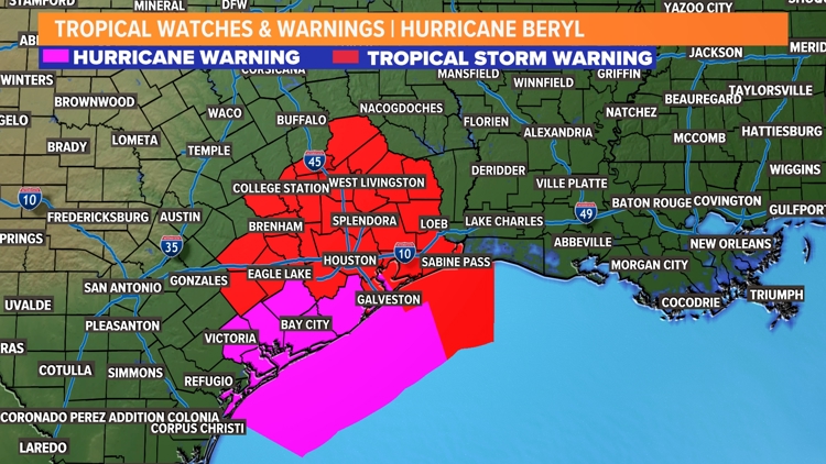 Hurricane Beryl tracker: Texas forecast, spaghetti models, path ...