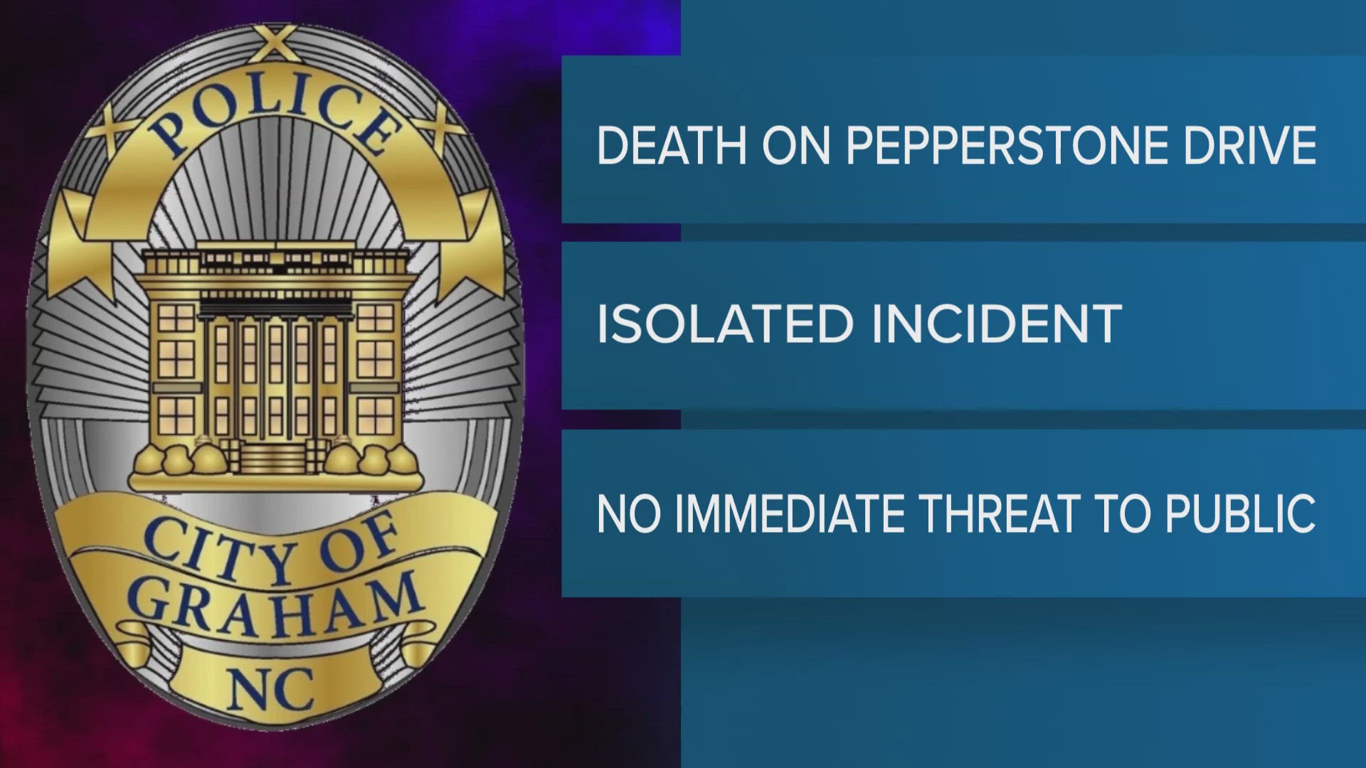 Graham police investigate death on Pepperstone Drive | wfmynews2.com