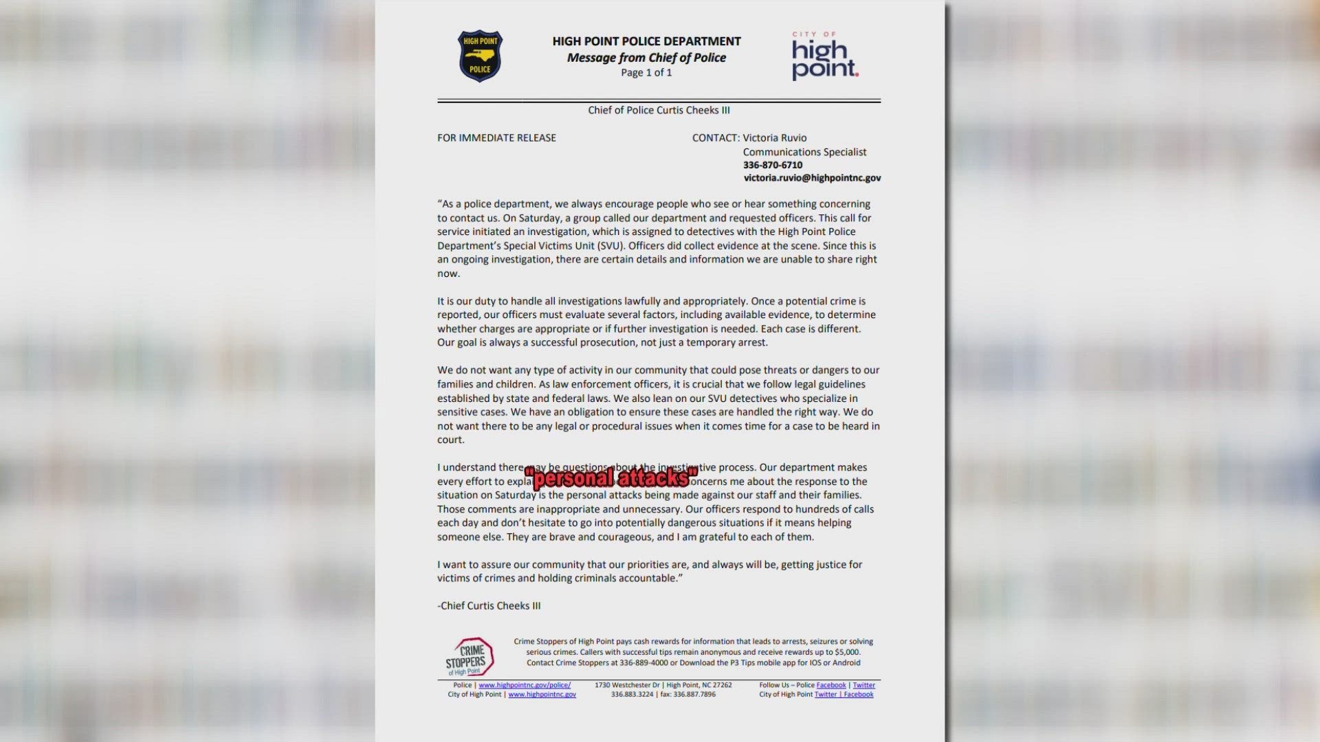 High Point Police faces criticism for response to incident on Gaines ...