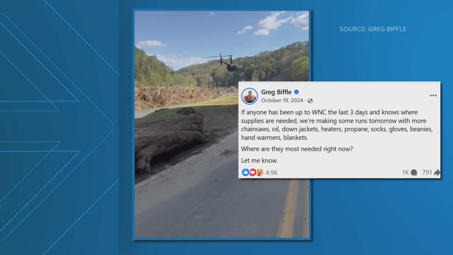 NASCAR’s Greg Biffle saved lives in Hurricane Helene. One year later ...