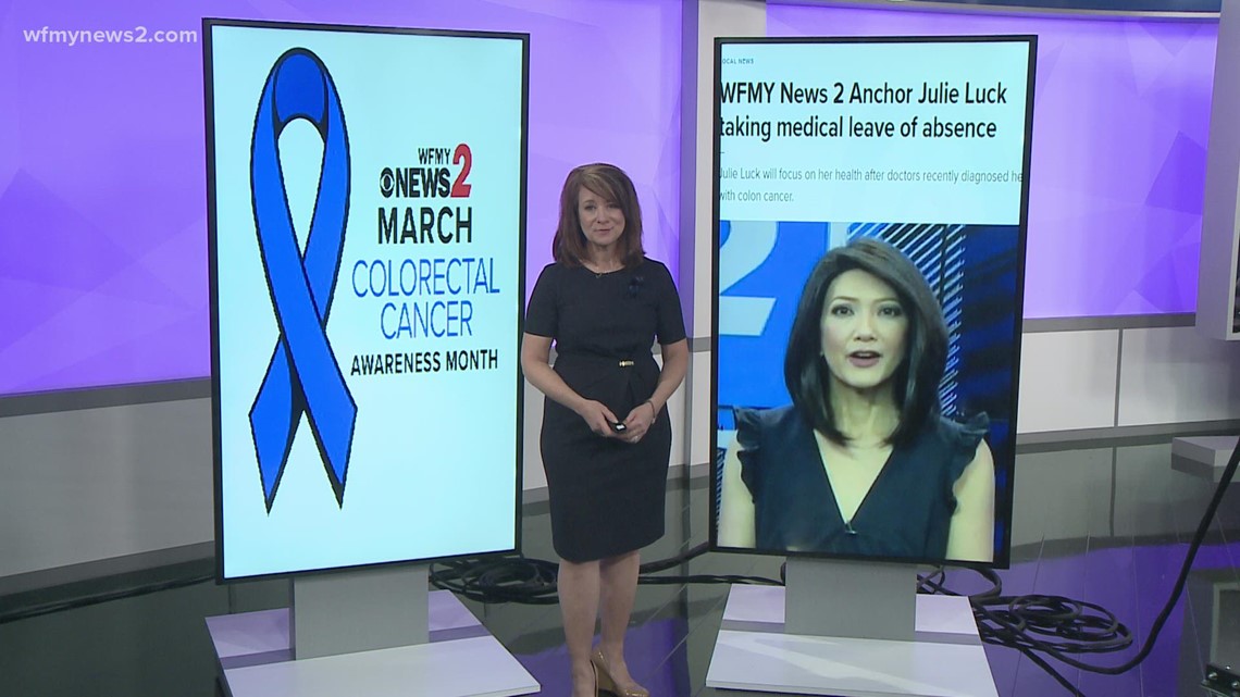 WFMY News 2 goes blue to support Julie Luck, others battling colorectal ...