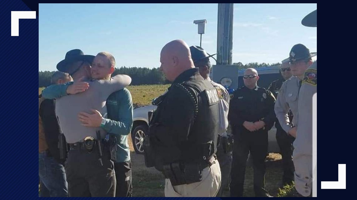 Trooper Daniel Harrell Receives a Hero's Welcome From Fellow Officers ...
