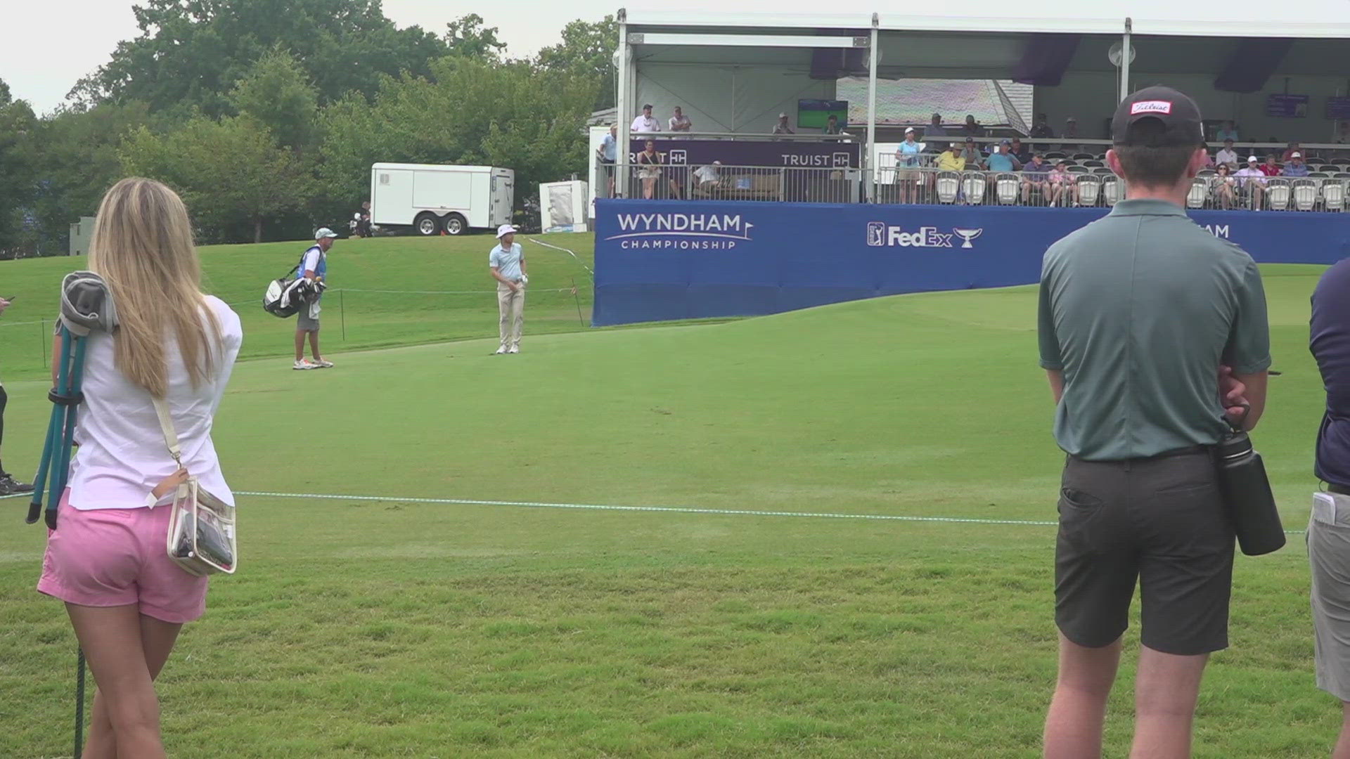 Wyndham Championship fans brave storms for golf | wfmynews2.com