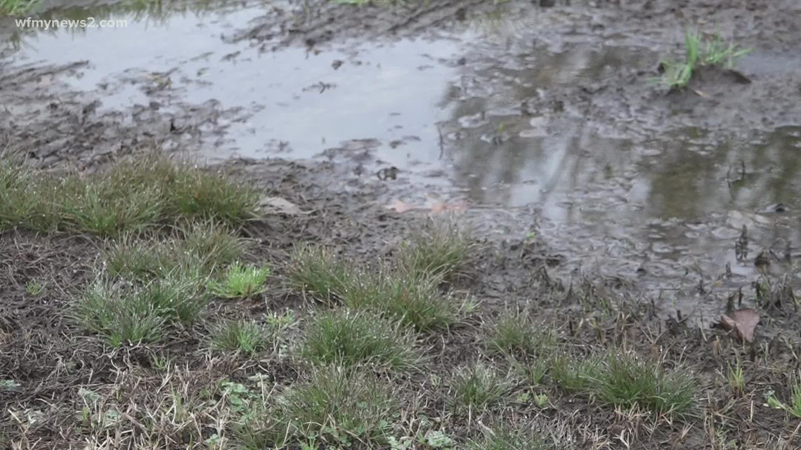 Waterlogged yard is now dry after News 2 investigation spurs drainage ...