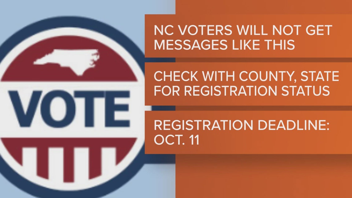 Voter registration text scams on the rise ahead of election | wfmynews2.com