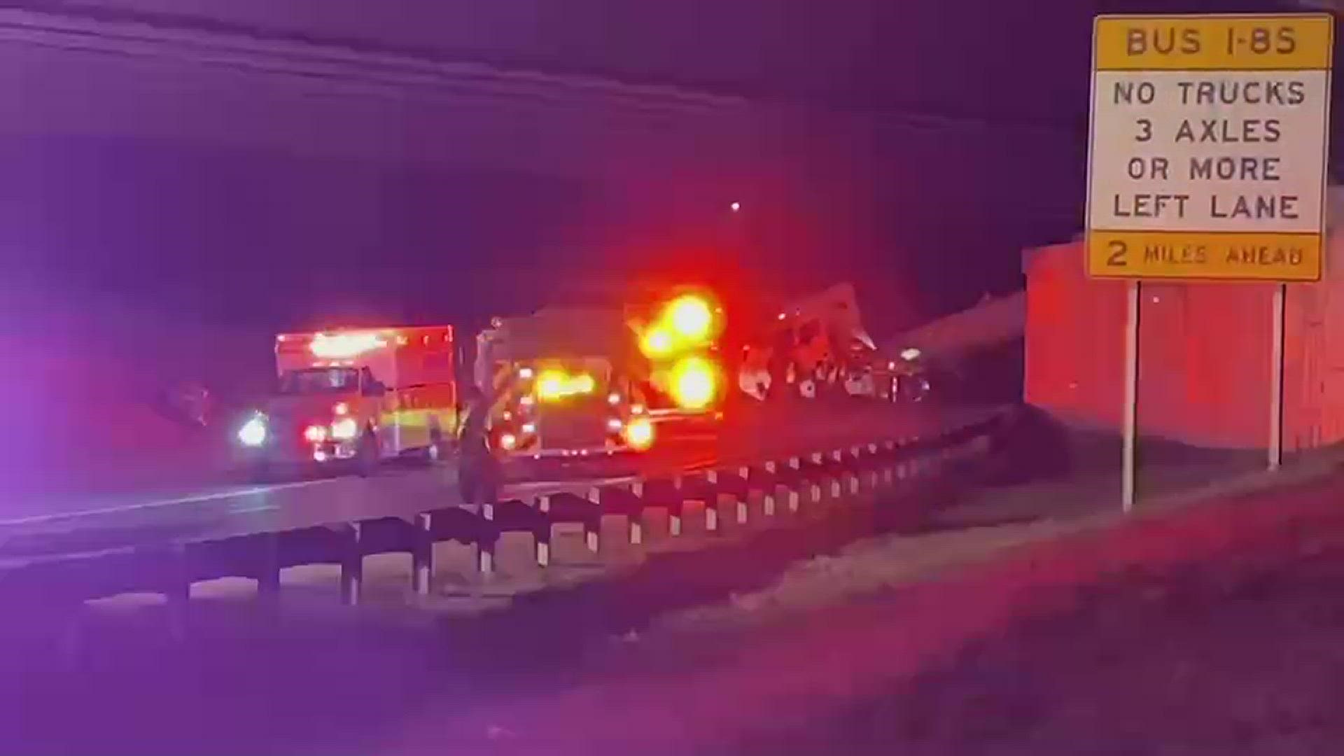 Tractor-trailer crash on westbound lanes of I-40 at I-85 south | wfmynews2.com