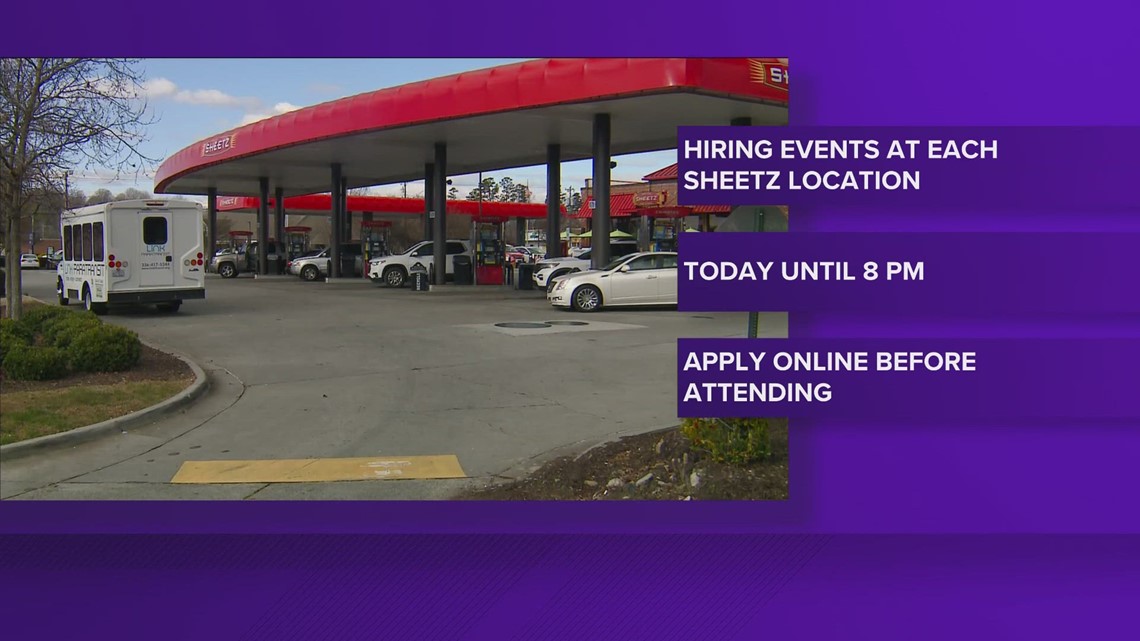 Sheetz holding hiring event for NC stores | wfmynews2.com