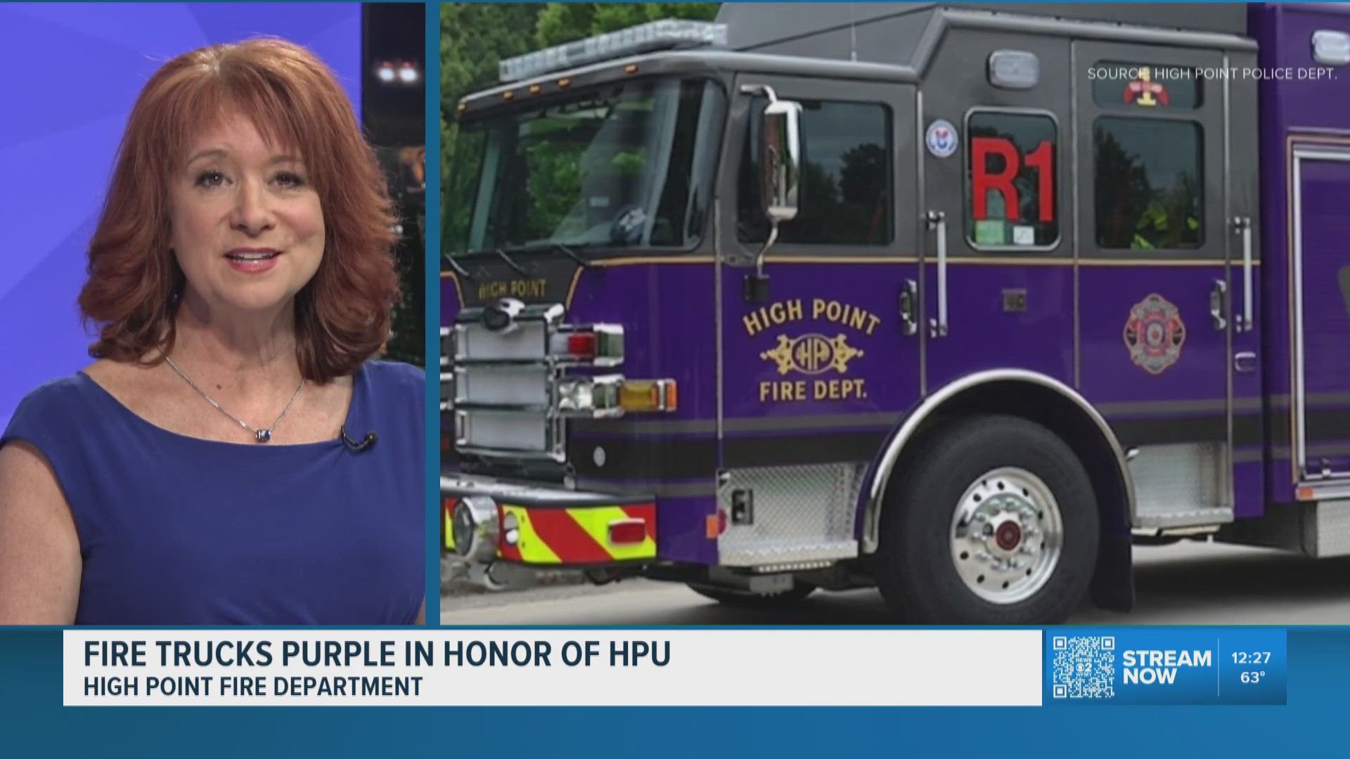 High Point Fire Department paints trucks purple to celebrate Panthers ...