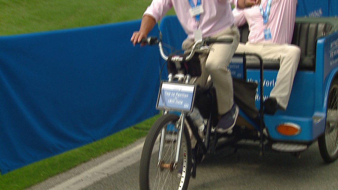 Rickshaw Race: Mark Brazil vs. Richard Petty At The 2019 Wyndham ...