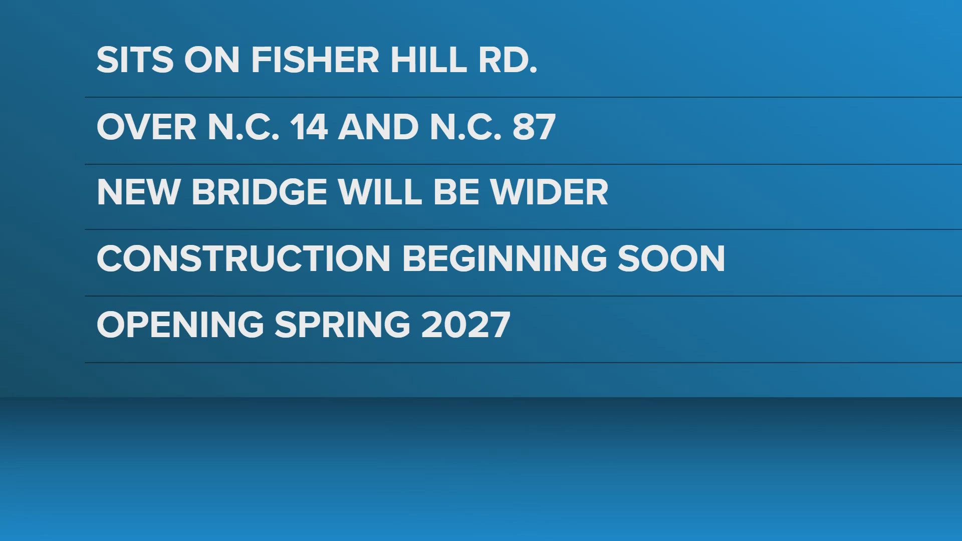 Bridge in Eden closing for construction | wfmynews2.com