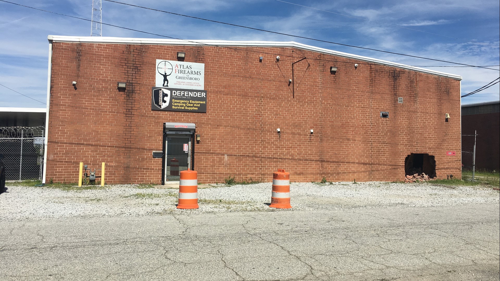 Vehicle plows into Atlas Firearms for second time, guns stolen ...