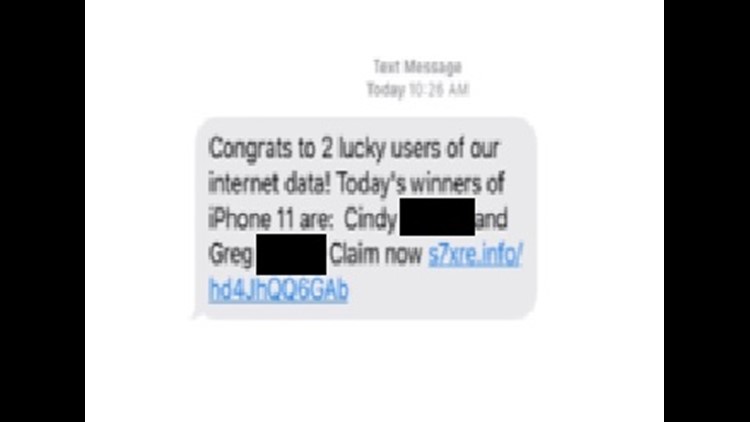 "Congrats, you won an iPhone 11" text is really a scam | wfmynews2.com