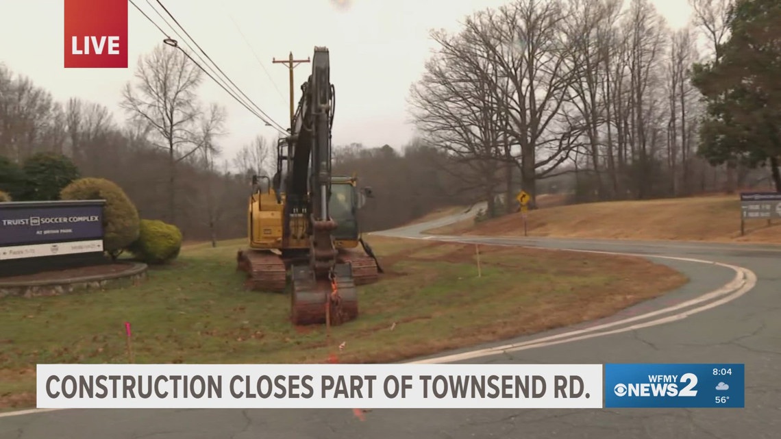 Waterline construction closes Townsend Road in Greensboro | wfmynews2.com