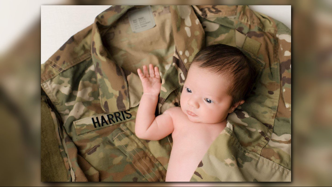 Photos Of Baby In Fallen Father’s Military Uniform | wfmynews2.com