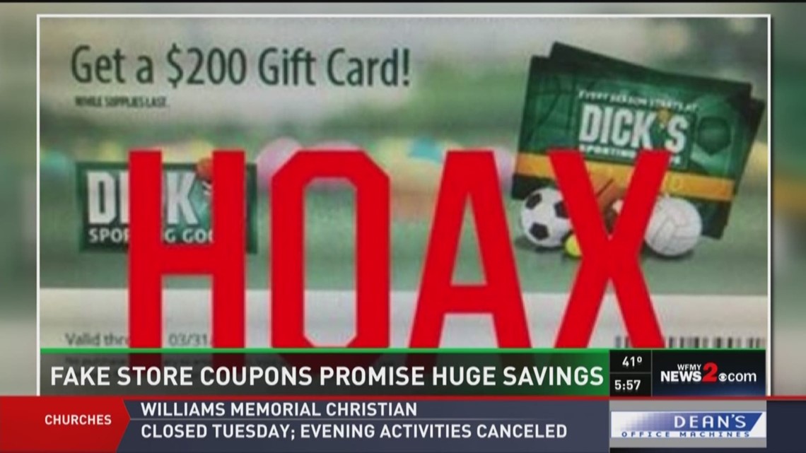 Fake Store Coupons Promise Huge Savings | wfmynews2.com