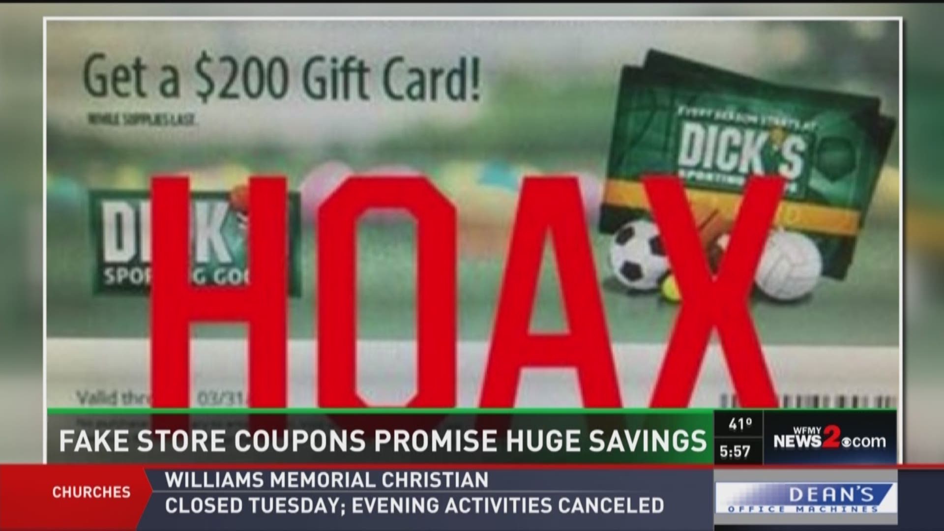 Fake Store Coupons Promise Huge Savings | wfmynews2.com