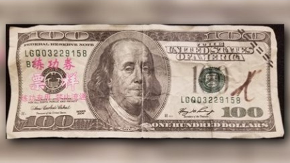 Fake 100 Bills With Chinese Writing Found Around Boone Police Fake 100 Bills With Chinese Writing Found Around Boone Police