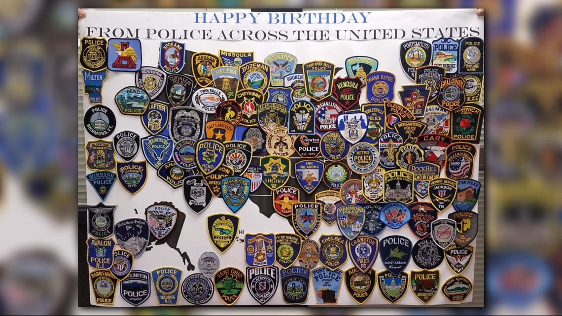 A Birthday Surprise! Patches Pour Into Burlington Police Dept. From ...