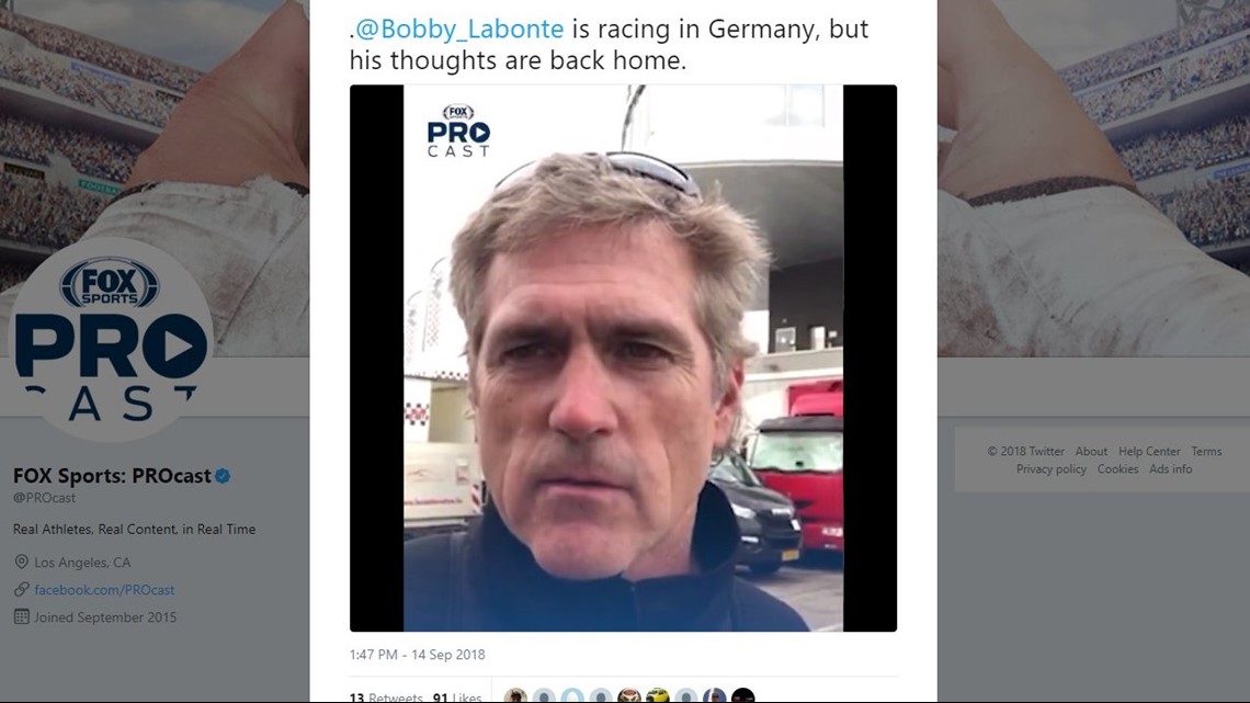 Bobby Labonte is keeping the Carolinas in his thoughts as Florence ...