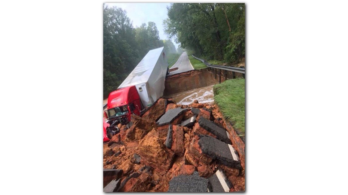 Bridge collapses under tractor-trailer in Chesterfield County, SC ...