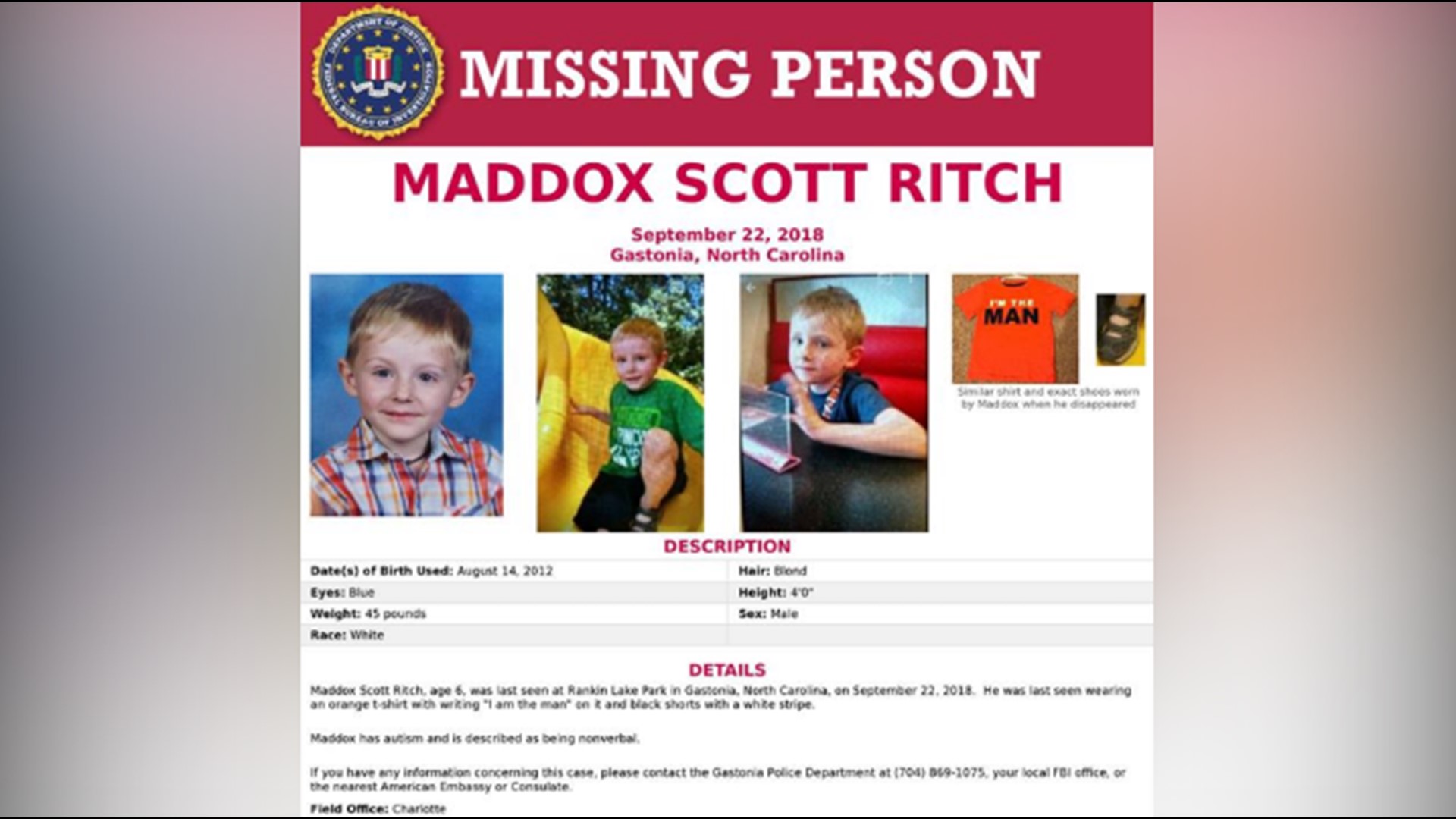 What We Know Since 6-Year-Old Maddox Ritch Disappeared At a NC Park ...
