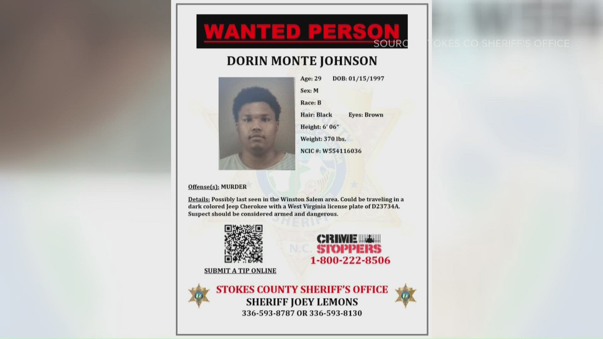 Stokes County deputies identify murder suspect after Tuesday deadly ...