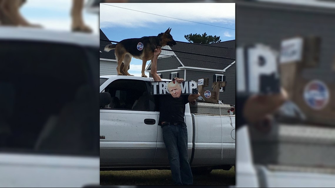 Voter Intimidation? Picture Shows Trump Supporter With German Shepherd ...