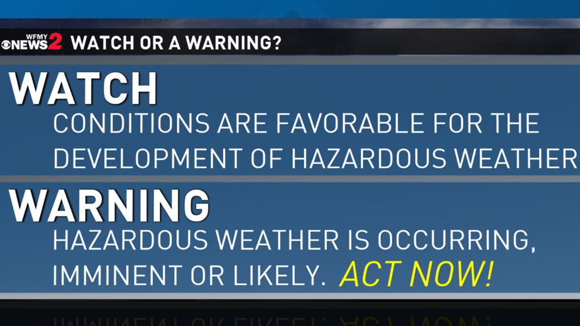 Know the Difference | Watch or Warning: Here's what each means during ...