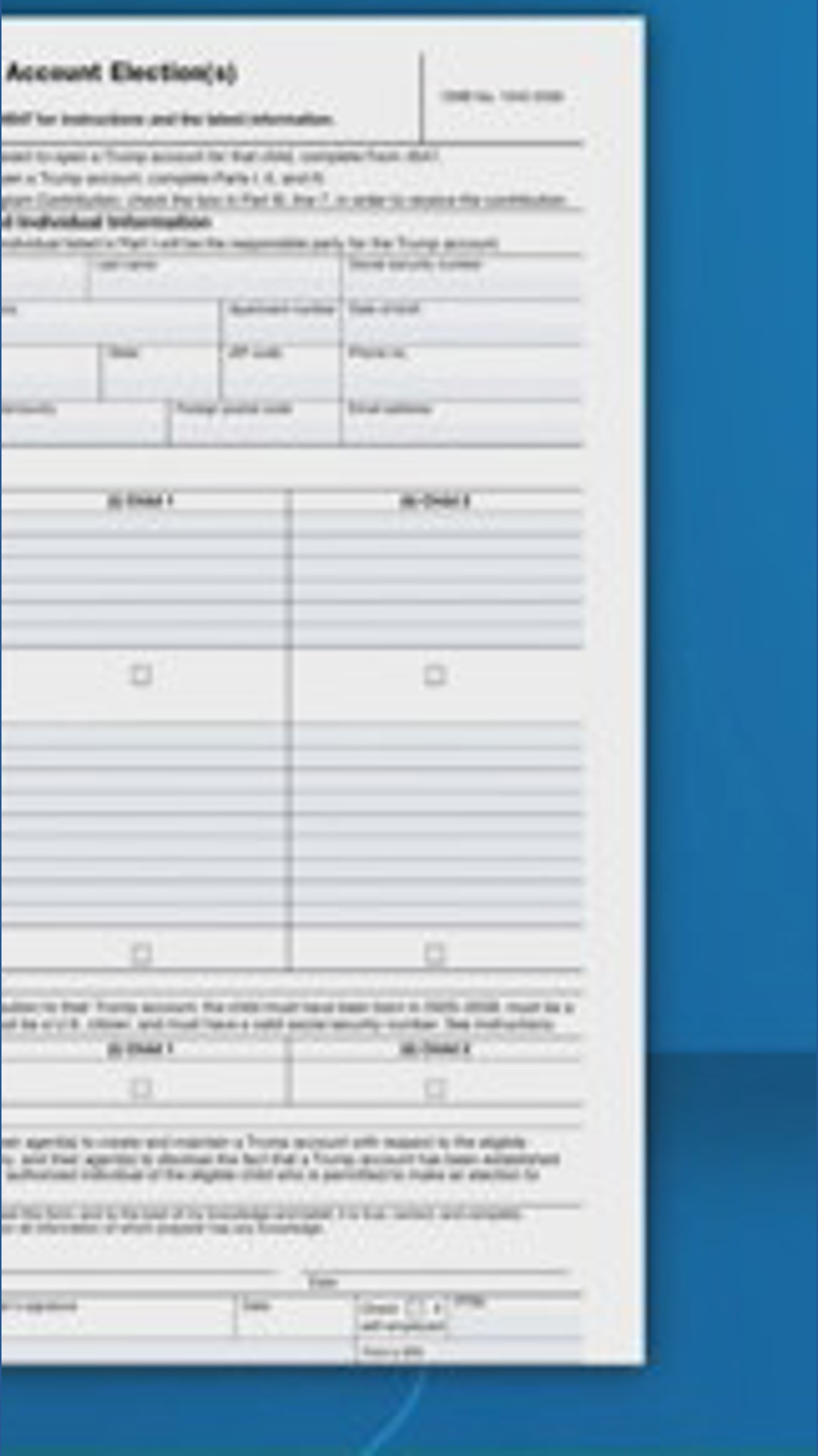 This tax form sets up $1,000 Trump Bank Account for your kid | 2 Wants ...