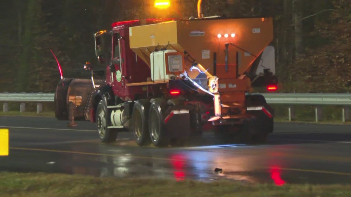 Weather Impact Updates: DOT trucks stationed along I-840 get the all ...