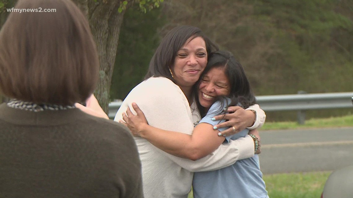 April Barber greeted by husband, son after release from prison ...