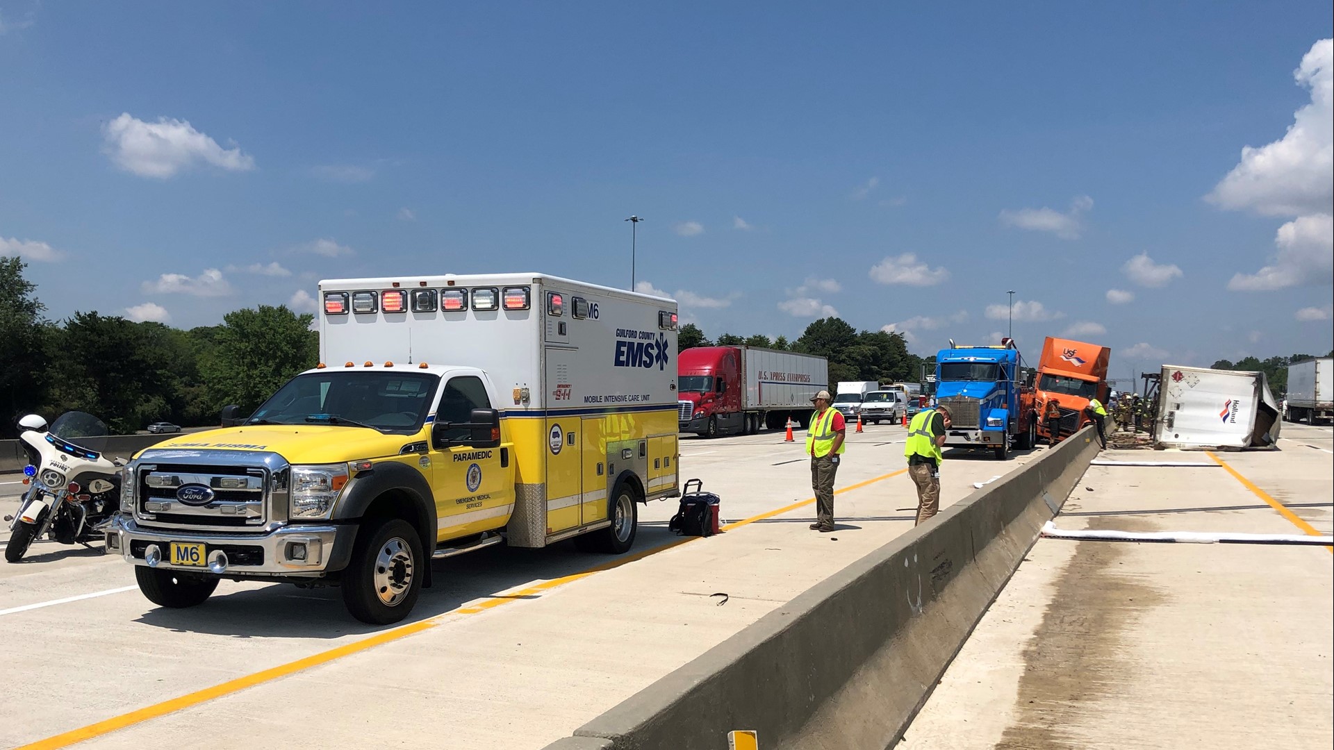 All Lanes of I-40 Back Open; Overturned Tractor-Trailer Cleared From Highway | wfmynews2.com