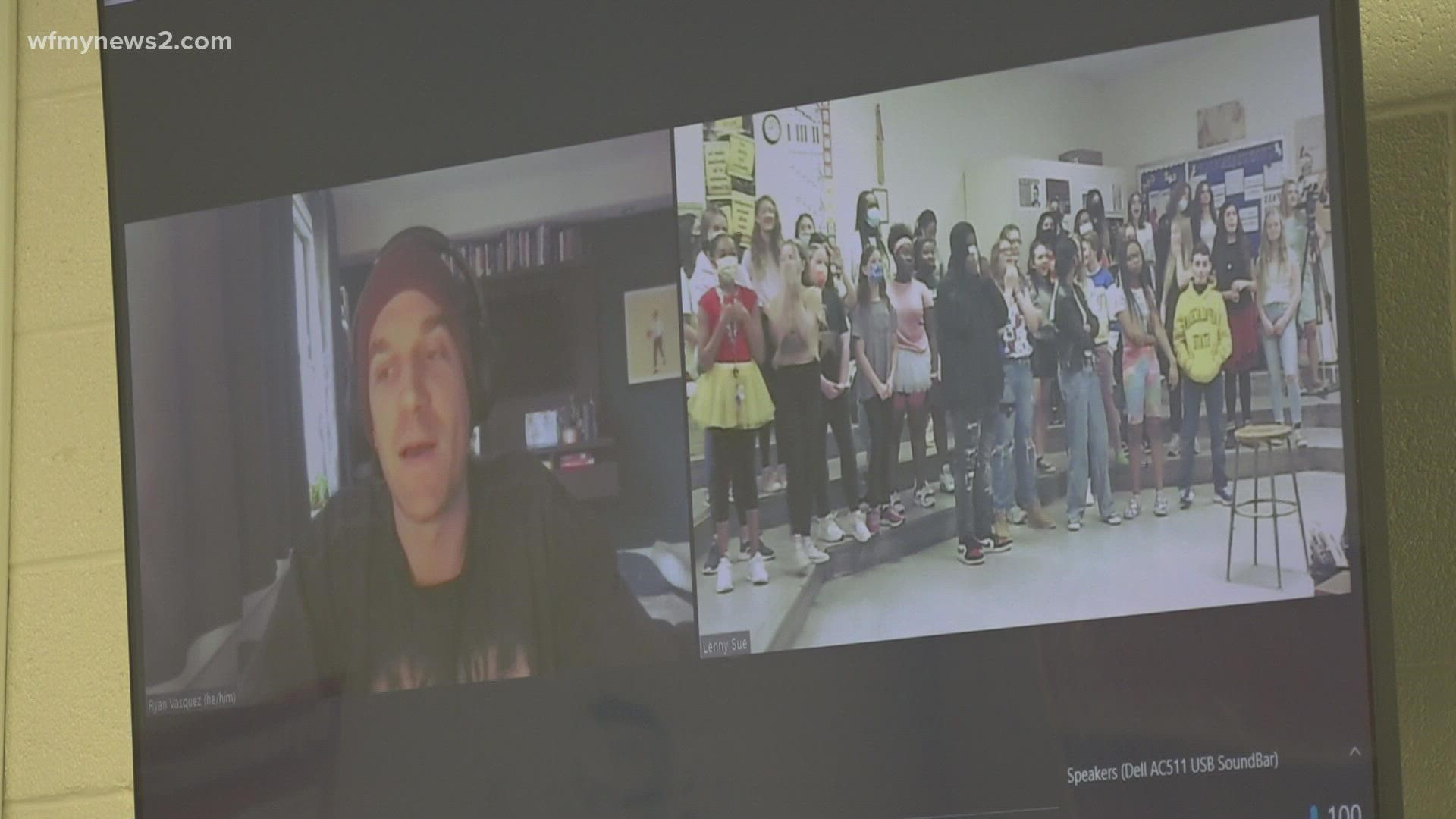 Hamilton actor virtually visits Mendenhall Middle School students ...