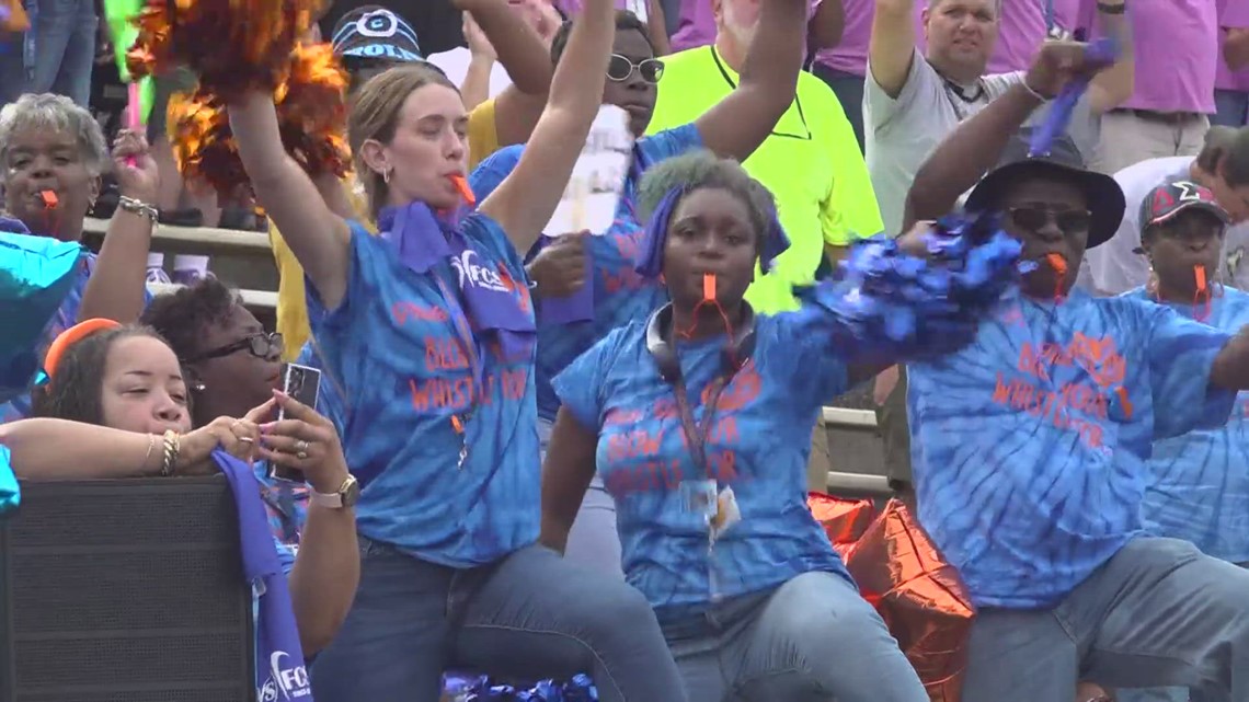 Thousands of WS/FCS teachers gather in Bowman Gray Stadium for a pep ...