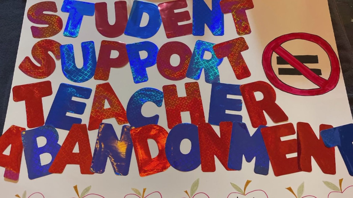 Students walk out in support of laid-off teachers, staff | wfmynews2.com