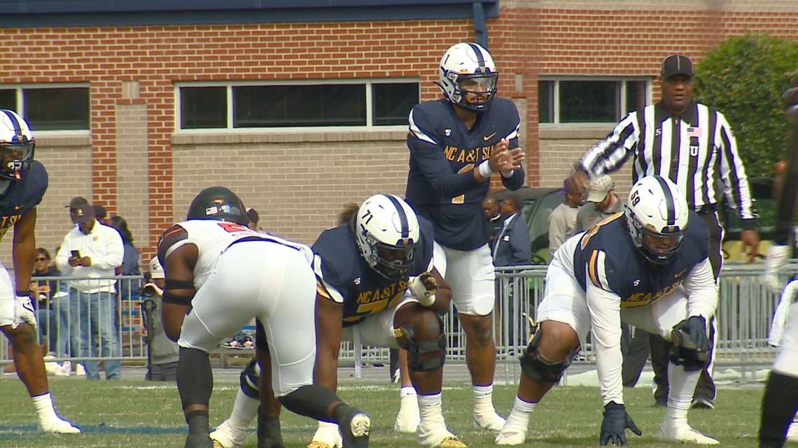 NC A&T uses big plays to rally past Campbell 45-38 | wfmynews2.com