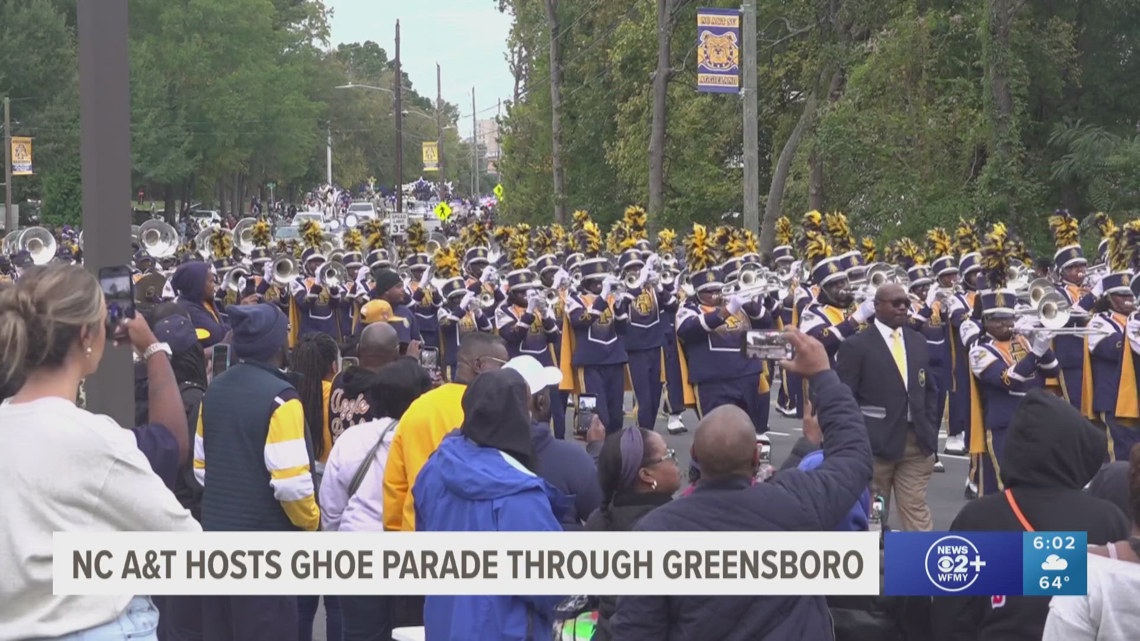 GHOE 2025 kicks off: NC A&T Aggies parade through Greensboro ...