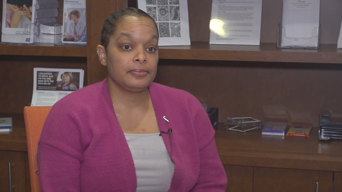 A cancer survivor shares her story during Cervical Cancer Awareness ...