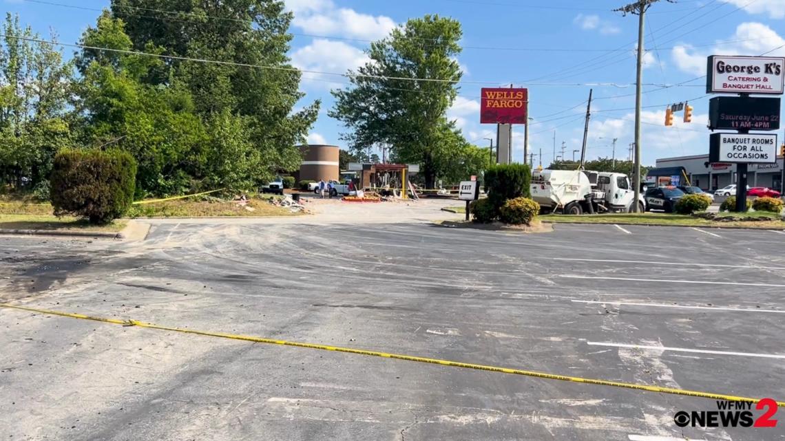 Scene after ATM crash in Greensboro | wfmynews2.com