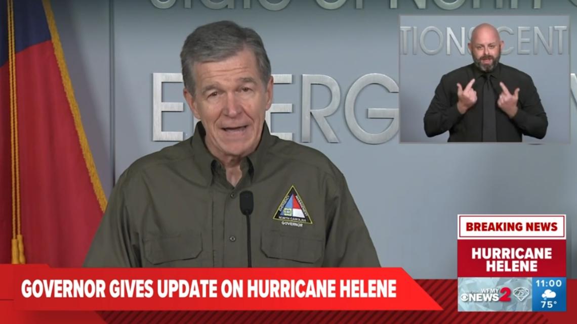 Gov. Roy Cooper gave another update about Helene | wfmynews2.com