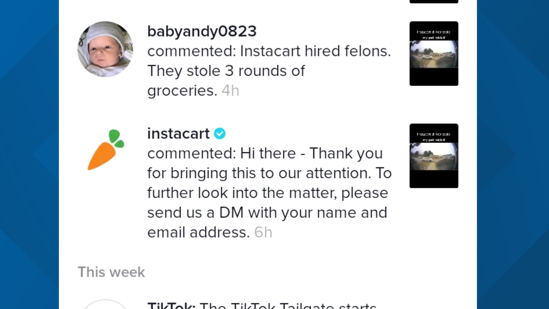 Instacart employee steals rabbit out of woman's yard | wfmynews2.com